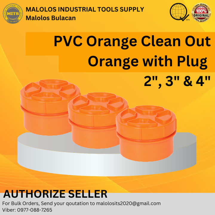 Original PVC Clean Out Orange with Plug 2", 3" & 4" fixtures and ...