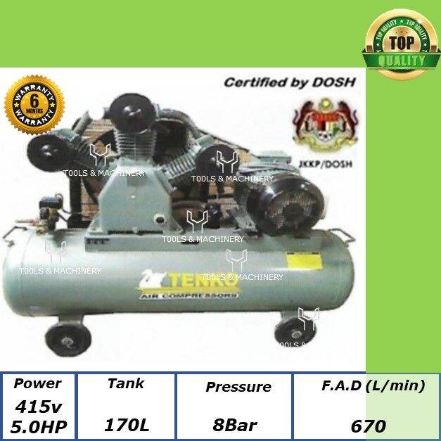TH Tenko 5Hp 8Bar 170L Tank Air Compressor | Lazada