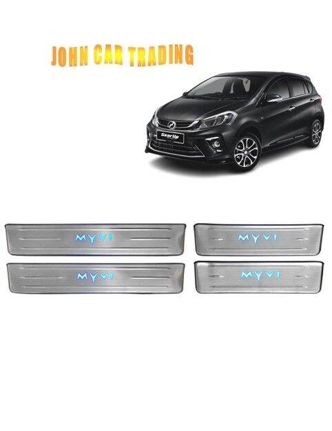 Myvi Gen 3 2017 2018 2019 Led Door Side Sill Step Stainless Steel Myvi ...