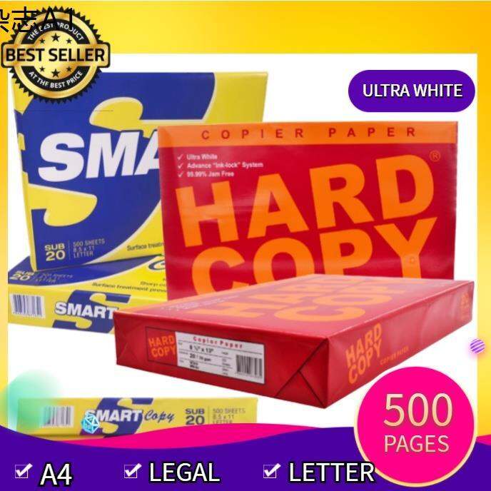 Copy Bond Paper Sub 20 500 sheets (Short, Long, A4 sizes) Smart Letter ...