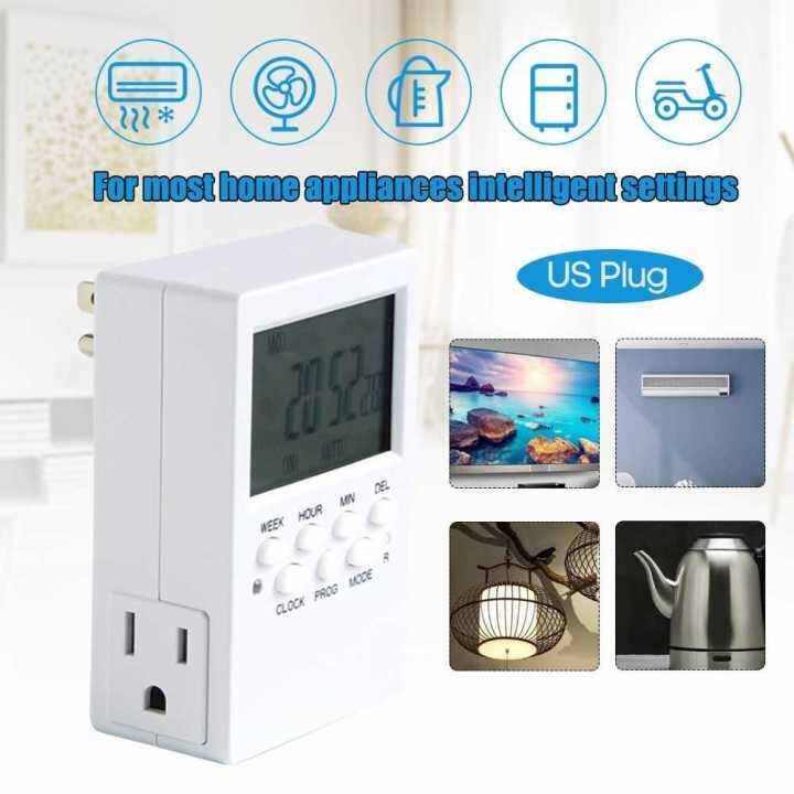 Digital Timer Socket With Lcd Display Countdown Time Setting Switch Plug In Programmable Time 7680