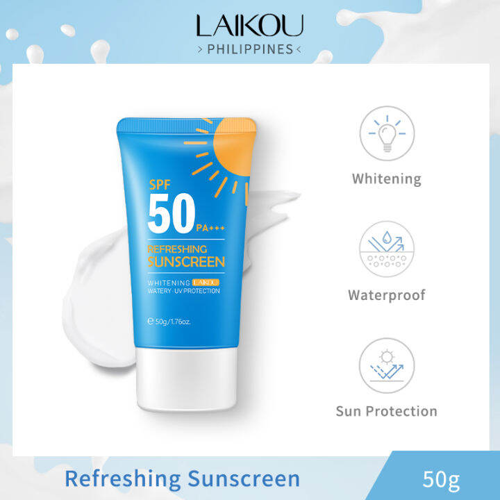 LAIKOU Refreshing Sunscreen SPF50 PA+++ Face Body Whitening Sunblock UV ...
