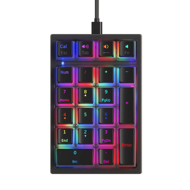 Motospeed K10 21 Keys Wired Mechanical Numeric Keyboard RGB Backlight ...