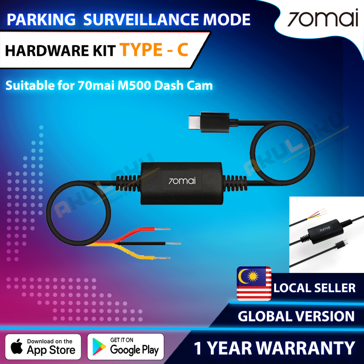 70mai Hardwire Kit Type-C UP03 for 70mai M500 DashCam Car Buck Line Parking Surveillance Cable ...