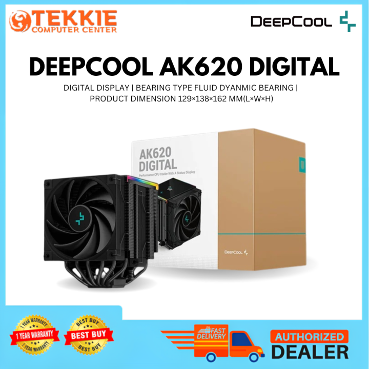 DEEPCOOL AK620 DIGITAL CPU COOLER WITH A STATUS DISPLAY BRANDNEW ...