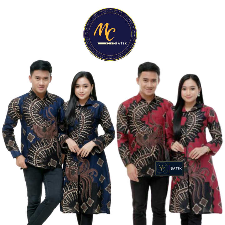 (Mc Batik) Baju Batik Couple M L XL XXL Jumbo Ready Seragam Terbaru ...