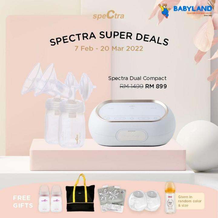 Spectra Dual Compact Double Breast Pump With FREEBIES | Lazada