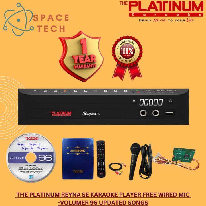The Platinum Reyna SE Professional Karaoke Player with Free Wired Mic -VOLUME 96 UPDATED CD ...