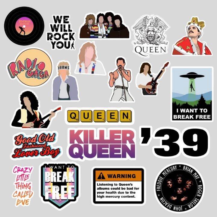 20 pcs Queen Band Vinyl Sticker Set | Lazada PH