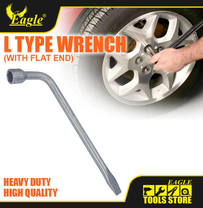 L Type Wrench 19MM/21MM Car Wheel Lug Nut Wrench Hex Key Socket Spanner ...
