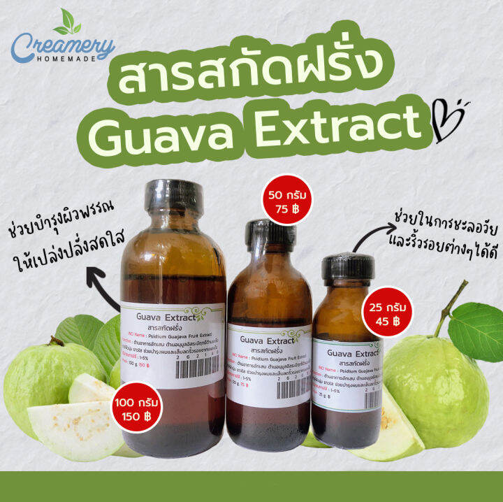 สารสกัดฝรั่ง Guava Extract | สารสกัดสมุนไพร | สำหรับผสมเครื่องสำอางเท่านั้น | Lazada.co.th