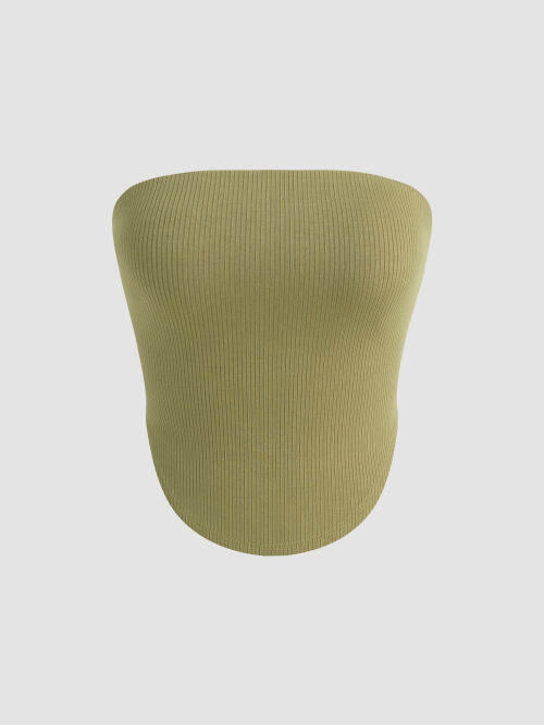 Cider Solid Rib Tube Top | Lazada.co.th