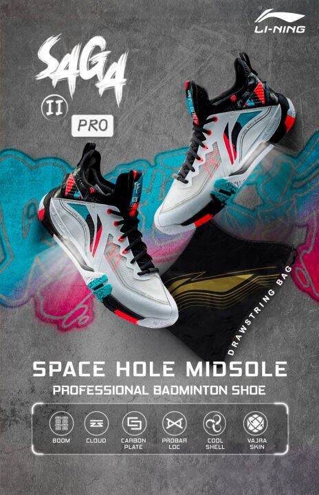 LI-NING รองเท้าแบดมินตัน SAGA PRO II (AYAT003) BADMINTON SHOES | Lazada ...