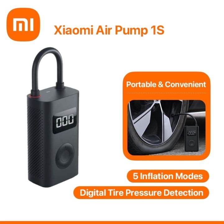 Xiaomi Air Pump 1S Mijia Car Bicycle Tire Protable Inflator Digital ...