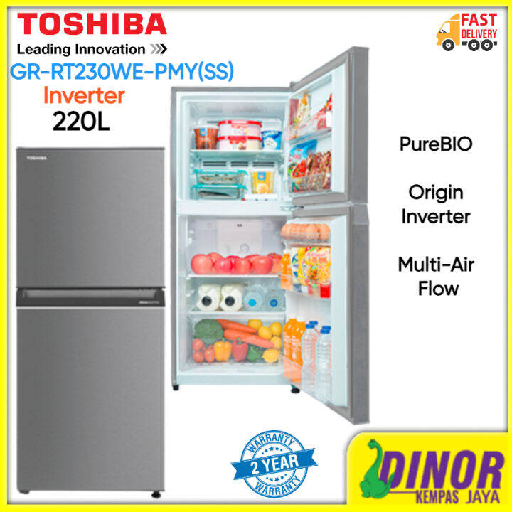 Toshiba (220L) Fridge Inverter 2 Door Multi-Air Flow with Bigger ...