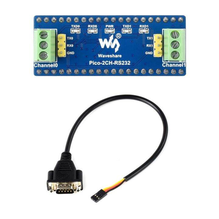 Waveshare 2-Channel RS232 Module for Raspberry Pi Pico SP3232EEN Transceiver UART to RS232 ...