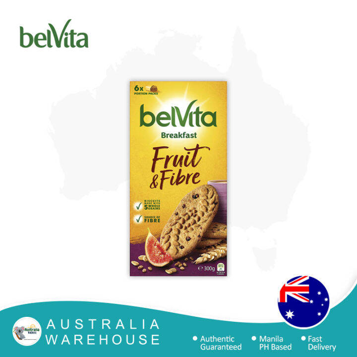 Belvita Breakfast Fruit & Fibre Biscuits 6 pack 300g | Lazada PH