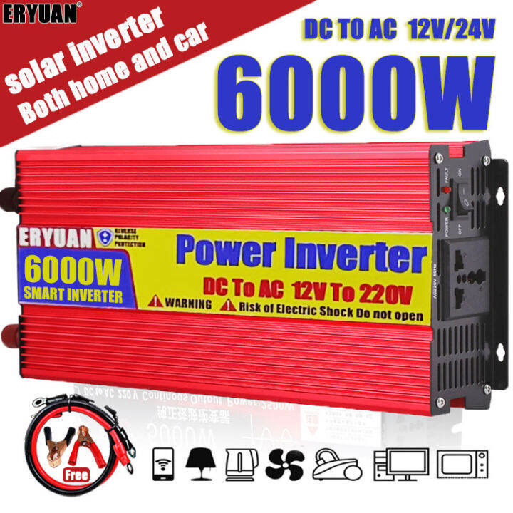 【Ship from Philippines】ERYUAN power inverter 6000W inverter 12v to 220v heavy duty set inverter ...