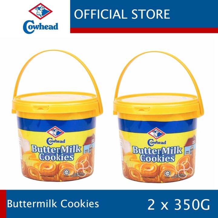 The new 2022 Cowhead Buttermilk Cookies Bucket 350g x 2 [Cowhead - Fresh Milk - UHT - Biscuit ...