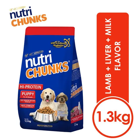 Nutri chunks Hi-Protein Puppy formula Lamb and chicken liver flavor 1kg ...