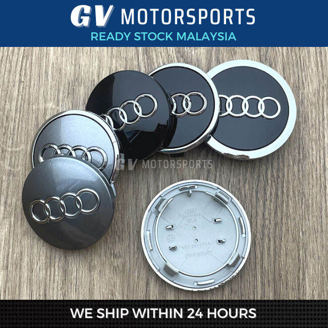 READY STOCK Audi 4 PCS 69MM/60MM Rim Caps Wheel Center Hub Caps For ...