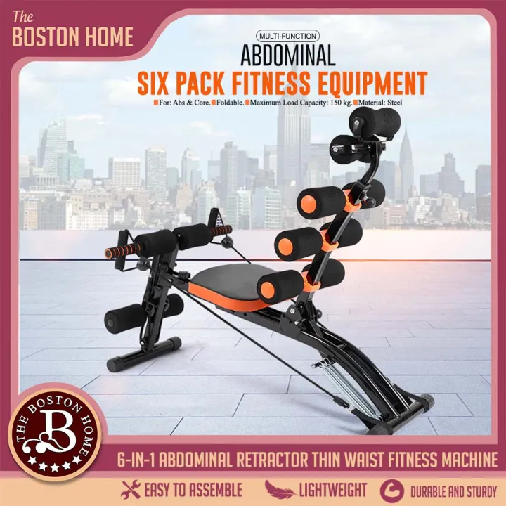 Boston Home 6 In 1 Gym Abdominal Machine Six Pack Care Ab Rocket Core ...
