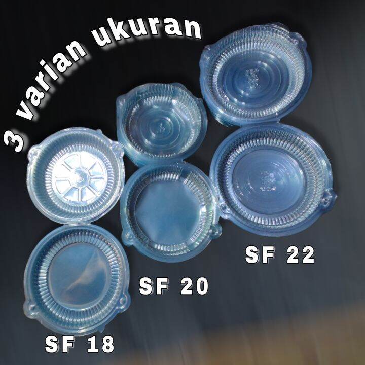 GNP Mika Bolu Bulat 22 cm [10 PCS]/ mika bulat / mika sifon / mika kue / mika bening / tempat ...