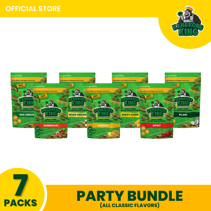 Kangkong Chips Party Bundle by Kangkong King 7 packs (all classic ...