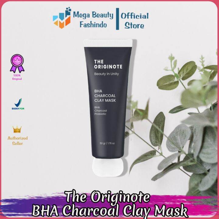 The Originote BHA Charcoal Clay Mask - Masker Wajah Mud Mask Eksfoliasi ...