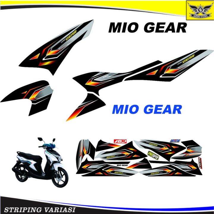 SHOSRO STIKER STIKER MOTOR MIO GEAR / STRIPING MIO GEAR VARIASI YAMAHA ...