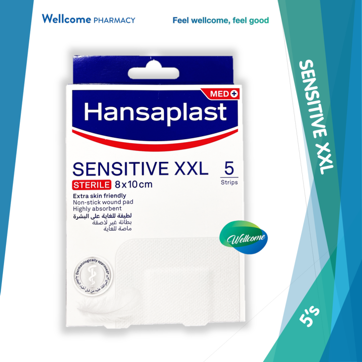 Hansaplast MED+ Sensitive XXL Wound Plaster - 5's | Lazada