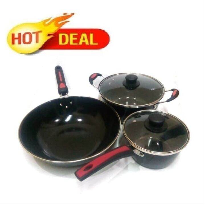 Panci Set Enamel 3in1 | Lazada Indonesia