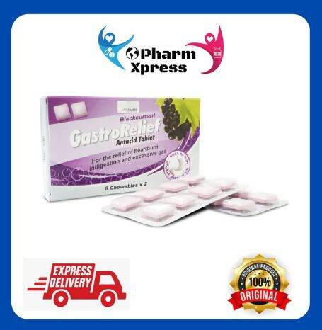 Gastrorelief Antacid Tablet Blackcurrant (8'sx2) EXP:11/2023 | Lazada