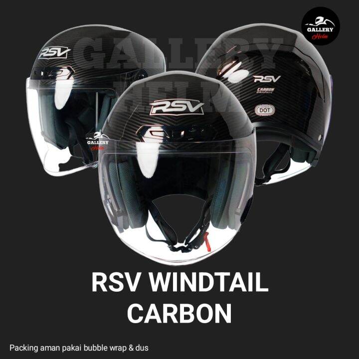 RSV WINDTAIL CARBON | HELM RSV NEW HALF FACE | Lazada Indonesia