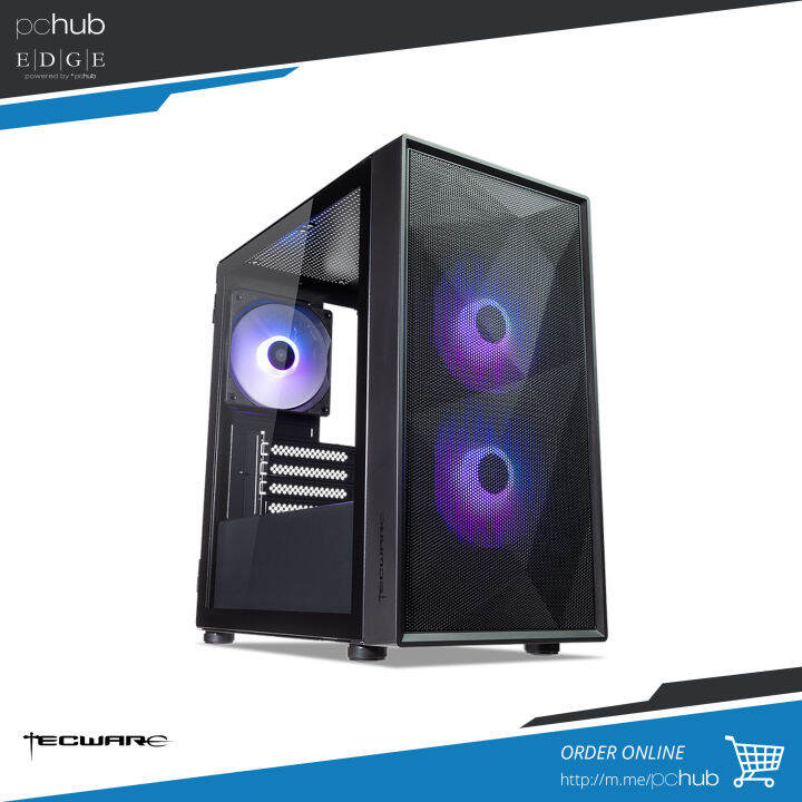 Tecware Forge M2 Mesh TG, mATX, black, 3x120mm, pn: TWCA-FOGM2A-BK ...