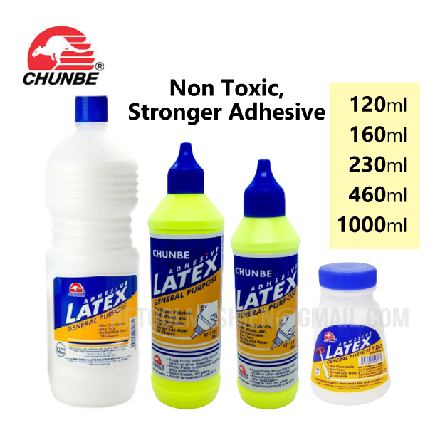 White Latex General Purpose Adhesive Glue Chunbe 120/160/230/460/1000ml ... White Latex General Purpose Adhesive Glue Chunbe 120/160/230/460/1000ml ...