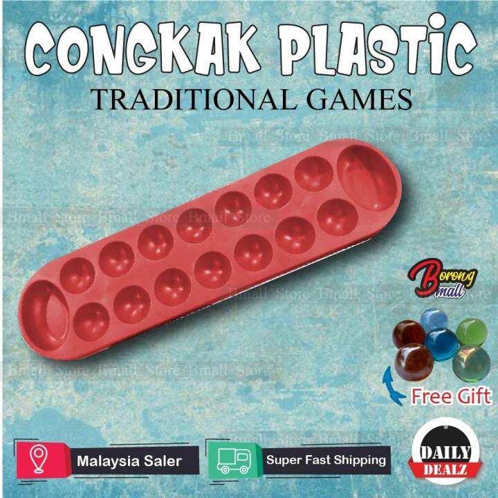 Malaysia Traditional Classic Games Plastic Congkak With Free Marbles ...