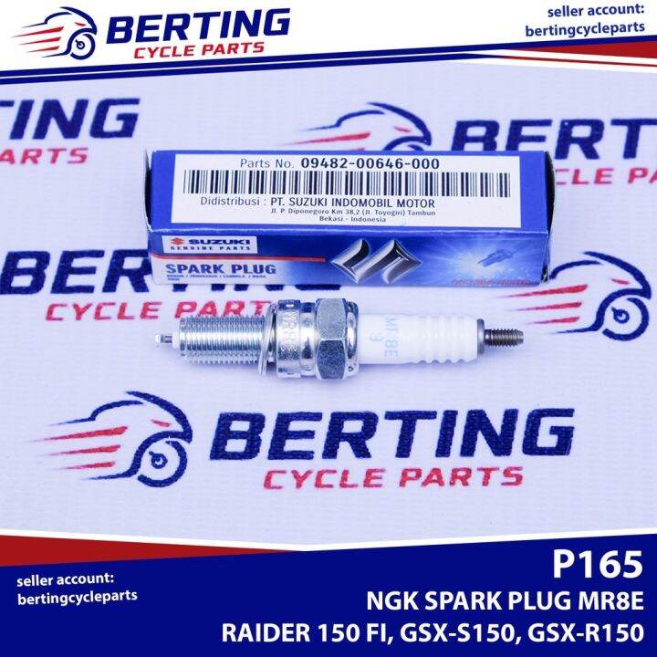 SGP SPARK PLUG NGK MR8E Suzuki Raider 150 FI GSX-S150 GSX-R150 Genuine 09482-00646-000 | Lazada PH