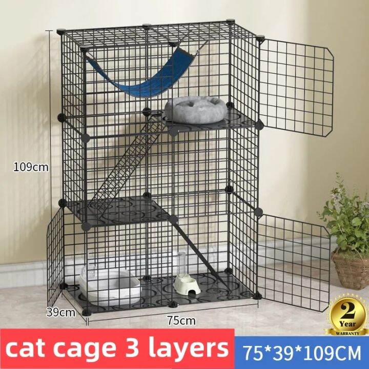 stackable pet cage/cat cager 3 layer/dog cage cat collapsible cage ...