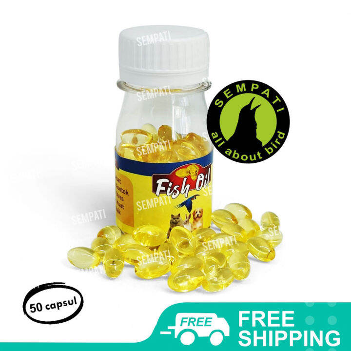 SEMPATI Minyak Ikan Fish Oil Natural Extract Minyak Ikan 50 Kapsul ...
