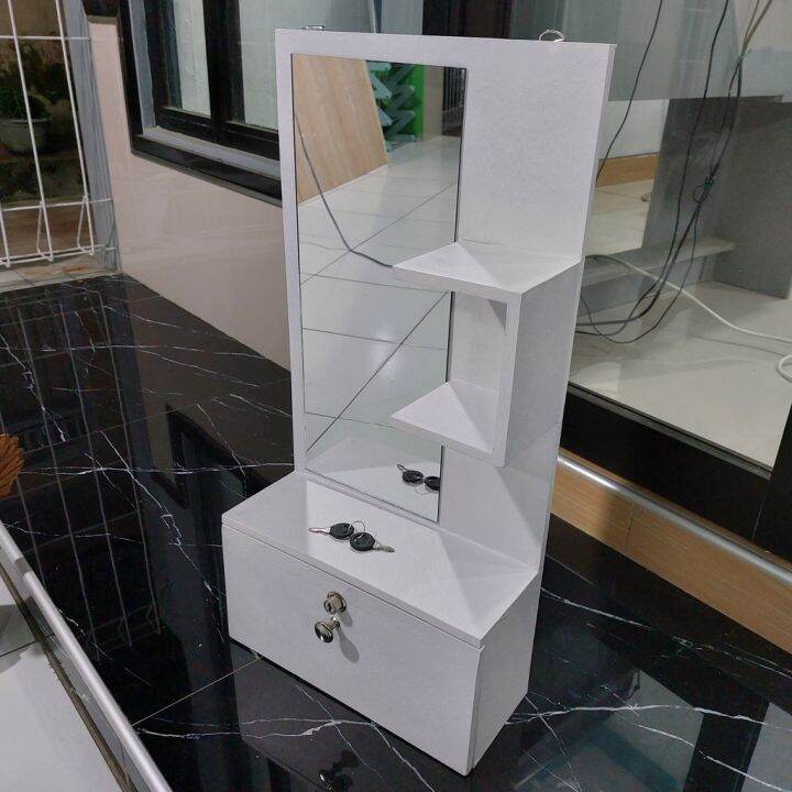 Rak Cermin Makeup Dinding Laci & kunci 60 x 30 x 11 cm | Lazada Indonesia