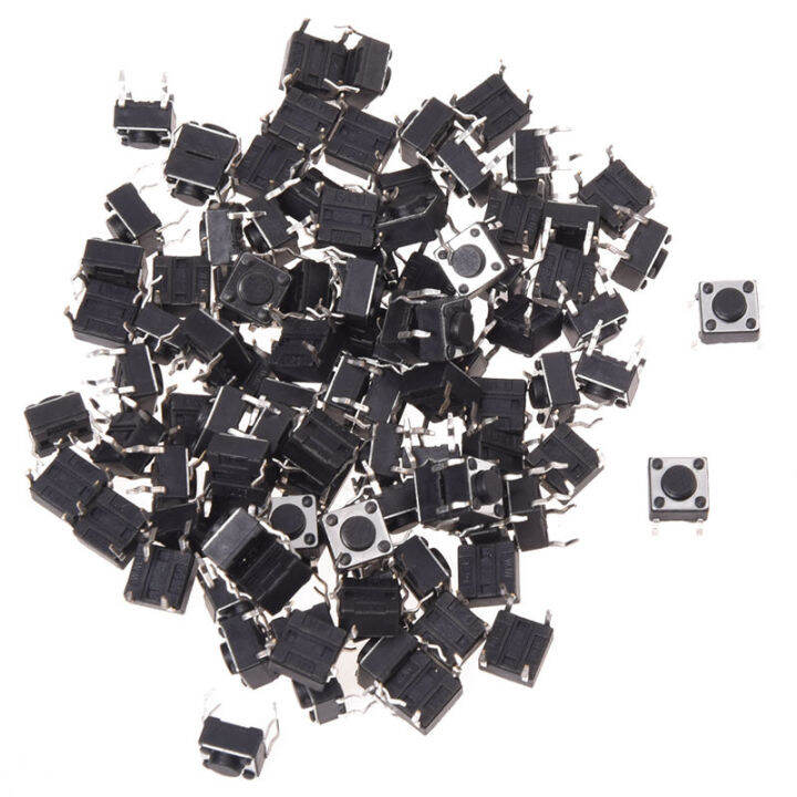 100 Pcs 6 x 6mm x 4.3mm Panel PCB Momentary Tactile Tact Push Button ... 100 Pcs 6 x 6mm x 4.3mm Panel PCB Momentary Tactile Tact Push Button ...