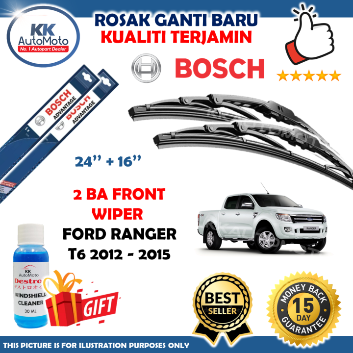 Ford Ranger T6 (2012-2015) Wiper 2012-Now 24" / 16" - Bosch Advantage ...