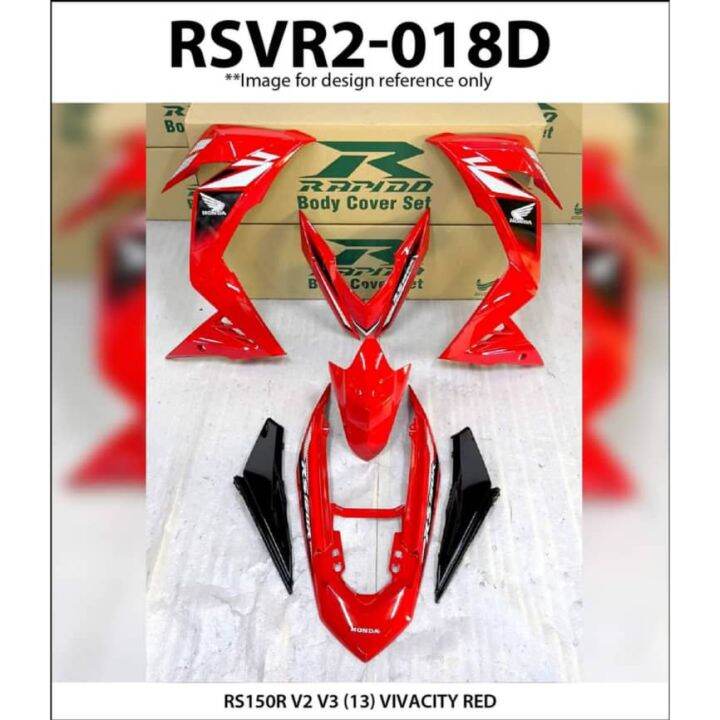 Cover Set Rapido RS150R V2 V3 (13) Pearl Nightfall Blue Radiate Grey ...