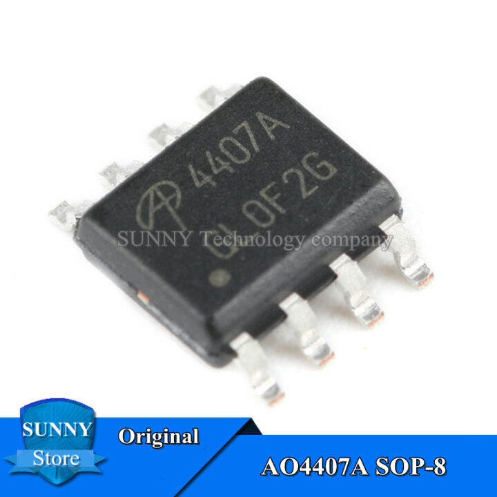 5Pcs Original AO4407A SOP-8 4407A AO4407 SOP8 -30V/-12A MOSFET P-channel New Original | Lazada PH