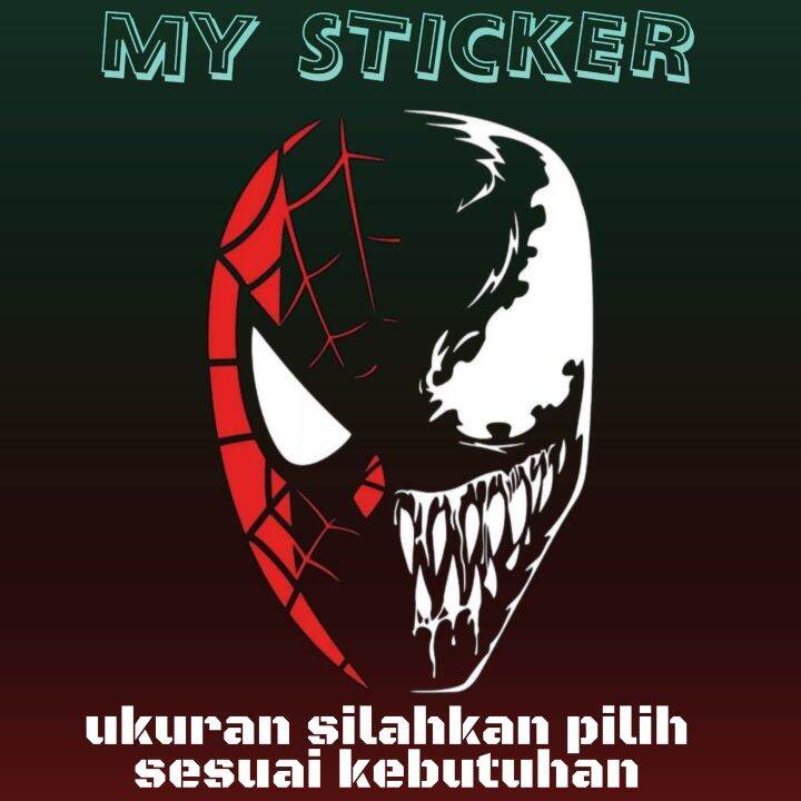 CUTTING STIKER spiderman dan venom , sticker variasi laptop motor mobil ...