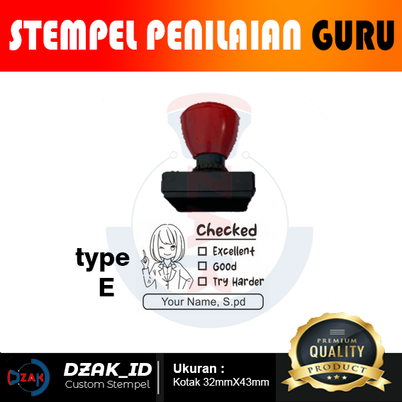 Stempel Nilai Guru Custom Gambar Sendiri / Penilaian / Koreksi ...