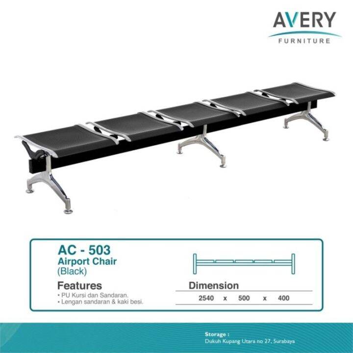 AC503 - Kursi Bandara / Kursi Tunggu Besi 5 Dudukan | Lazada Indonesia