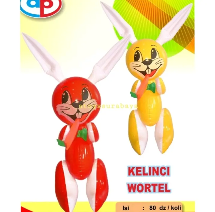 MAINAN TIUPAN KELINCI WORTEL / TIUPAN / BALON KELINCI | Lazada Indonesia