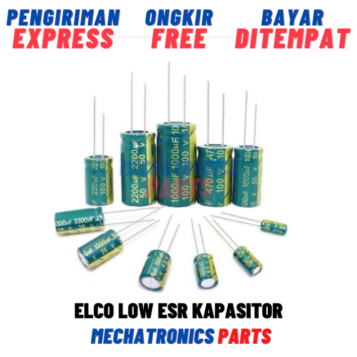 Elco Low ESR Kapasitor Elko Capacitor Electrolit Elektrolit | Lazada ...